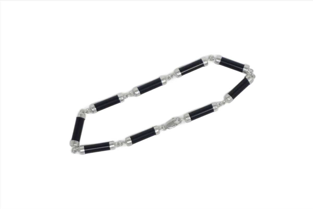 Sterling Silver Jade Cylinder Bracelet – Noble Palace Inc